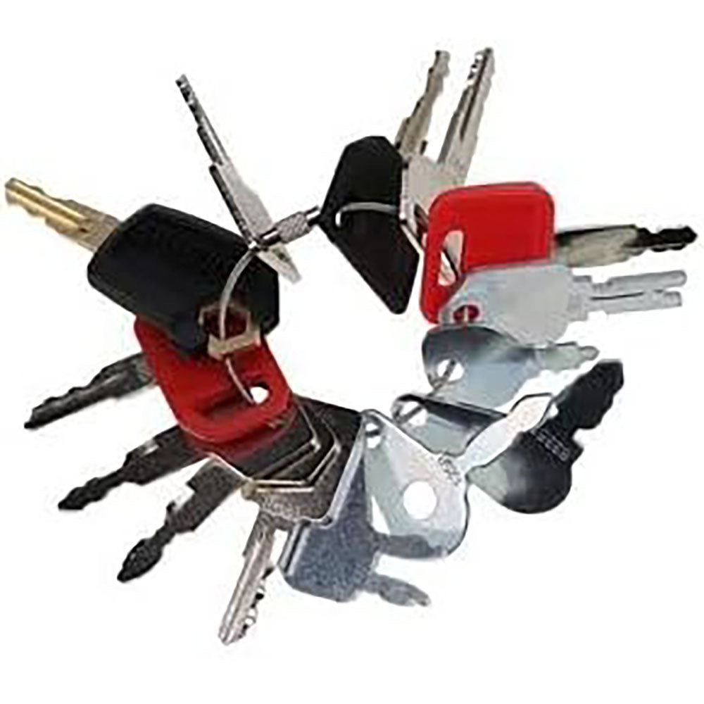 14 Pcs Ignition Key for CASE JCB Caterpillar CAT Komatsu Bobcat Hyster ...