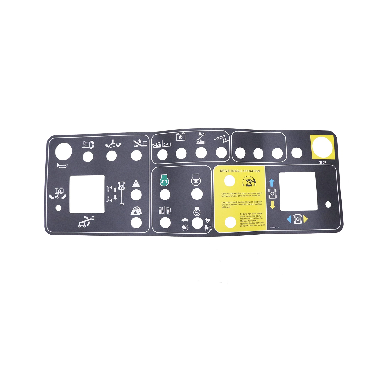 Platform Control Panel Decal 147603GT 147603 for Genie Boom Lift S-60 – KUDUPARTS