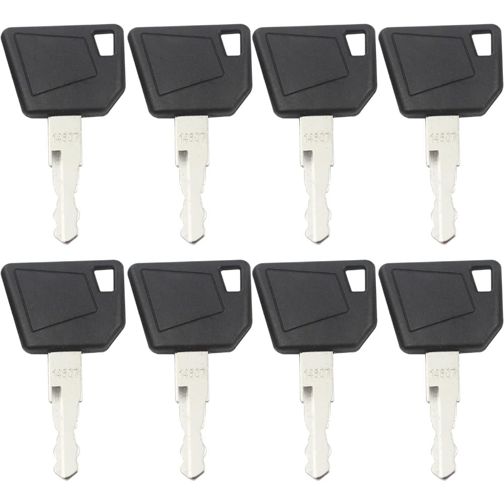 10 Pcs Ignition Keys 14607 for JCB Bobcat Bomag Caterpillar Dynapac ...