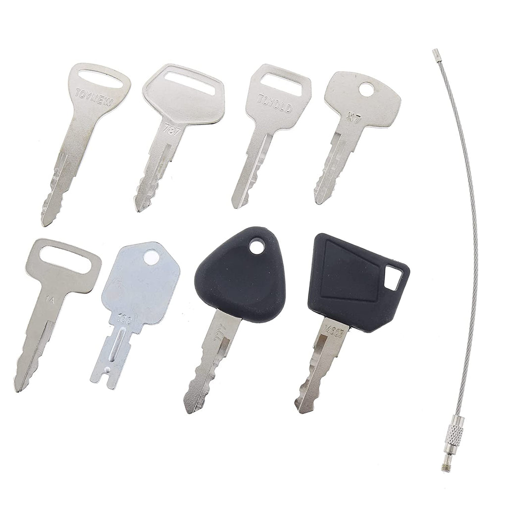 8 Keys Forklift Key Set for Yale Cat Clark Komatsu Toyota Doosan Nissan ...
